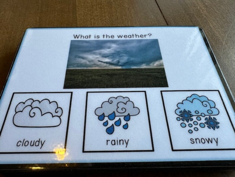 What is the Weather? Visual Task Cards (special Education) 60 Pc - Etsy
