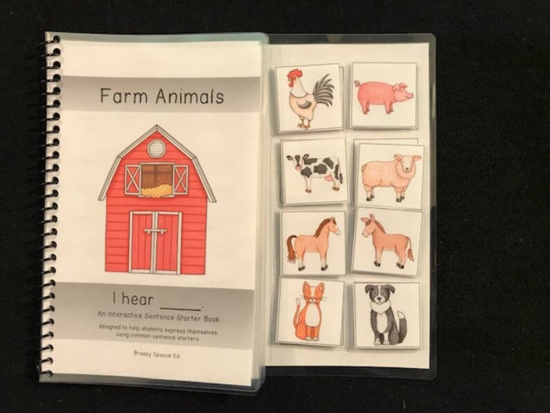 Farm Animals and Musical Instruments Sentence Starter Adapted | Etsy