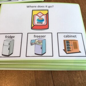 Visual Task Cards - Where Do We Store Food? - Etsy