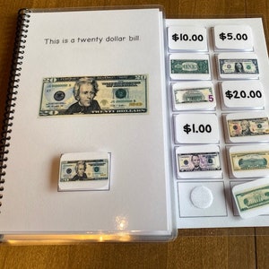 Money Bills/coins ID Adapted Books for Special Education - Etsy