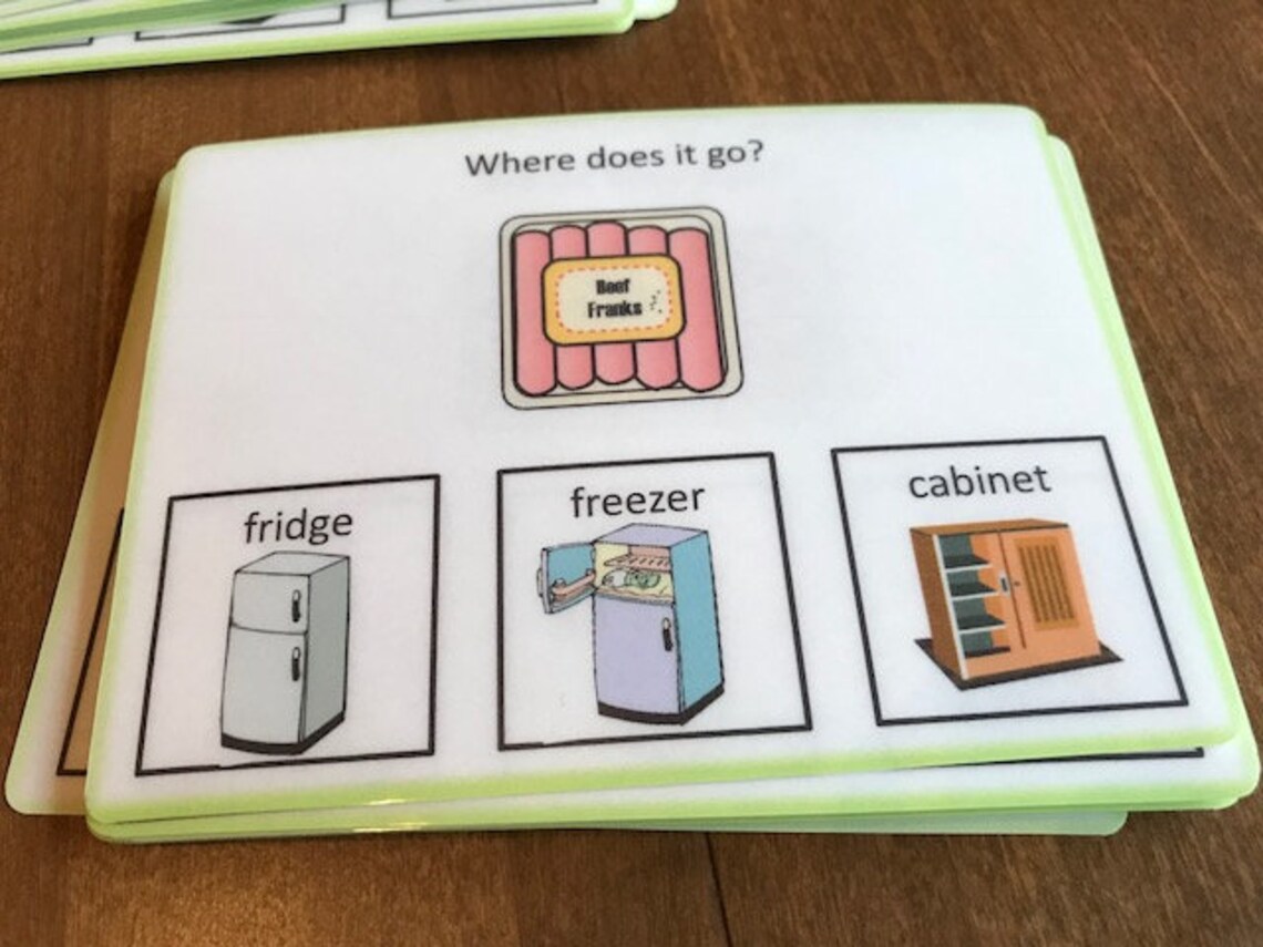 Visual Task Cards Where Do We Store Food - Etsy