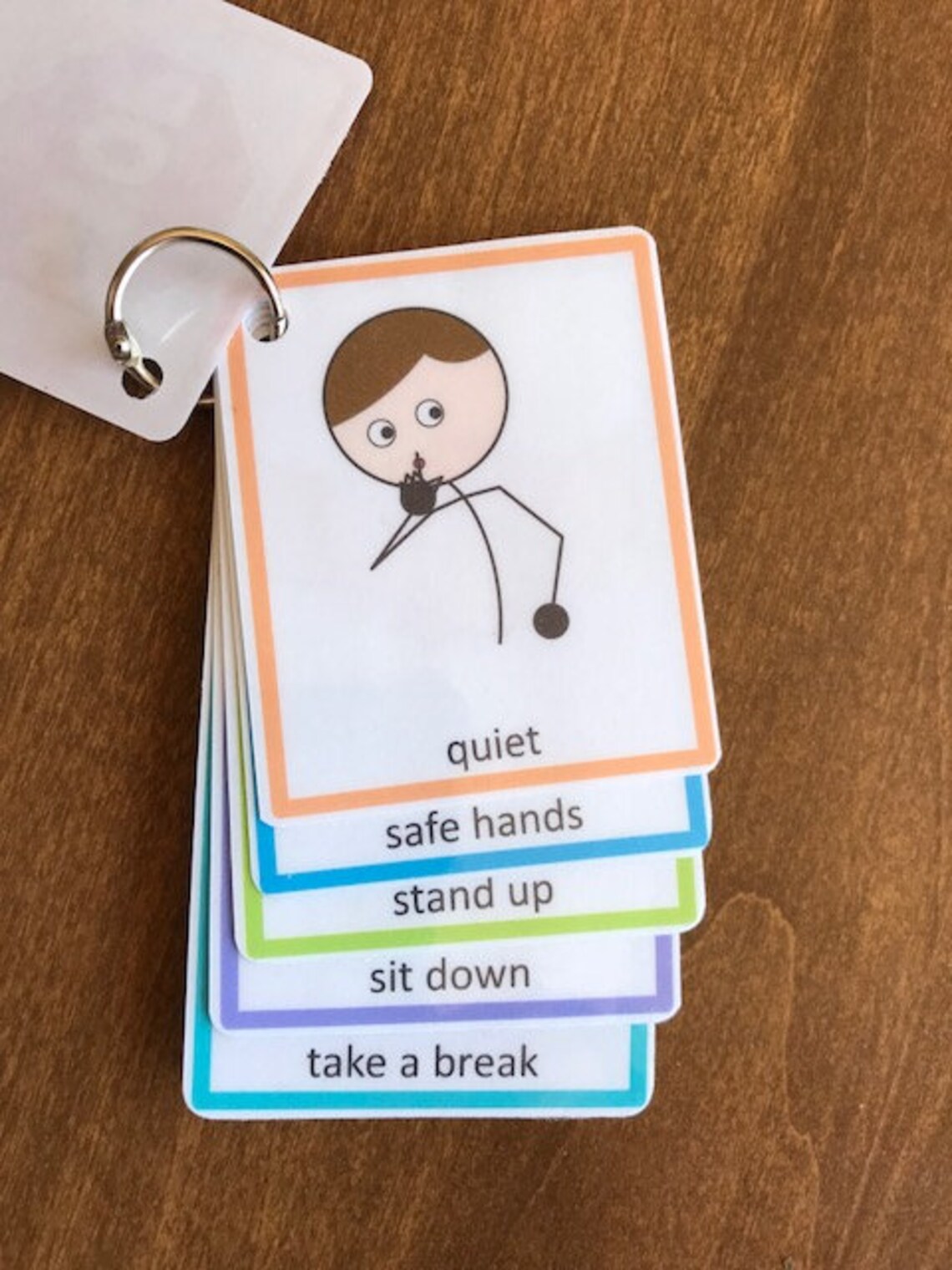 Visual Rules Keychain/lanyard for Special Education - Etsy