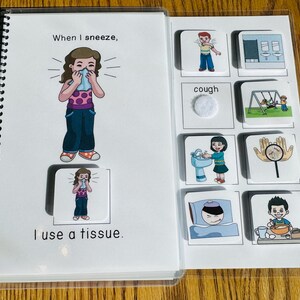Germs and Washing Hands Interactive/adapted Books for Special Ed - Etsy