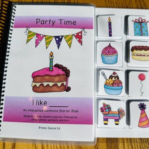 Technology, Beach, and Party Time Sentence Starter Adapted Books (I ...