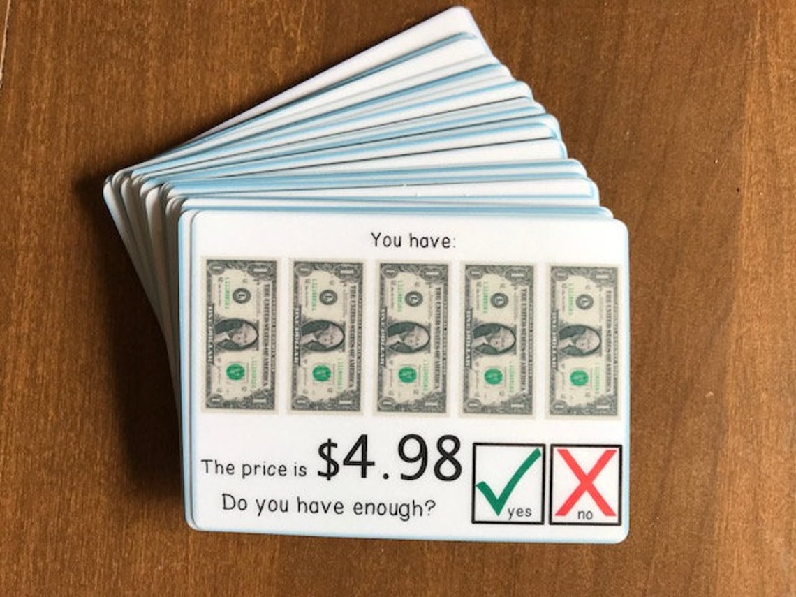 Do You Have Enough Money Money Math Task Cards for Special | Etsy