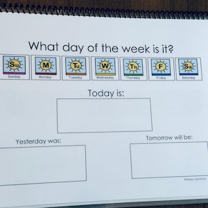 NEW!!! Morning Meeting Calendar Time Book and File Folder for Special ...