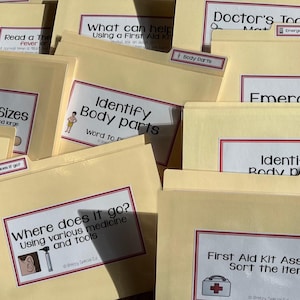 First Aid Life Skill File Folders for Special Education (10 Pk) - Etsy