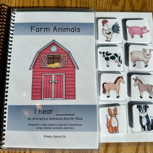 Zoo and Farm Animals Sentence Starter Books - Etsy