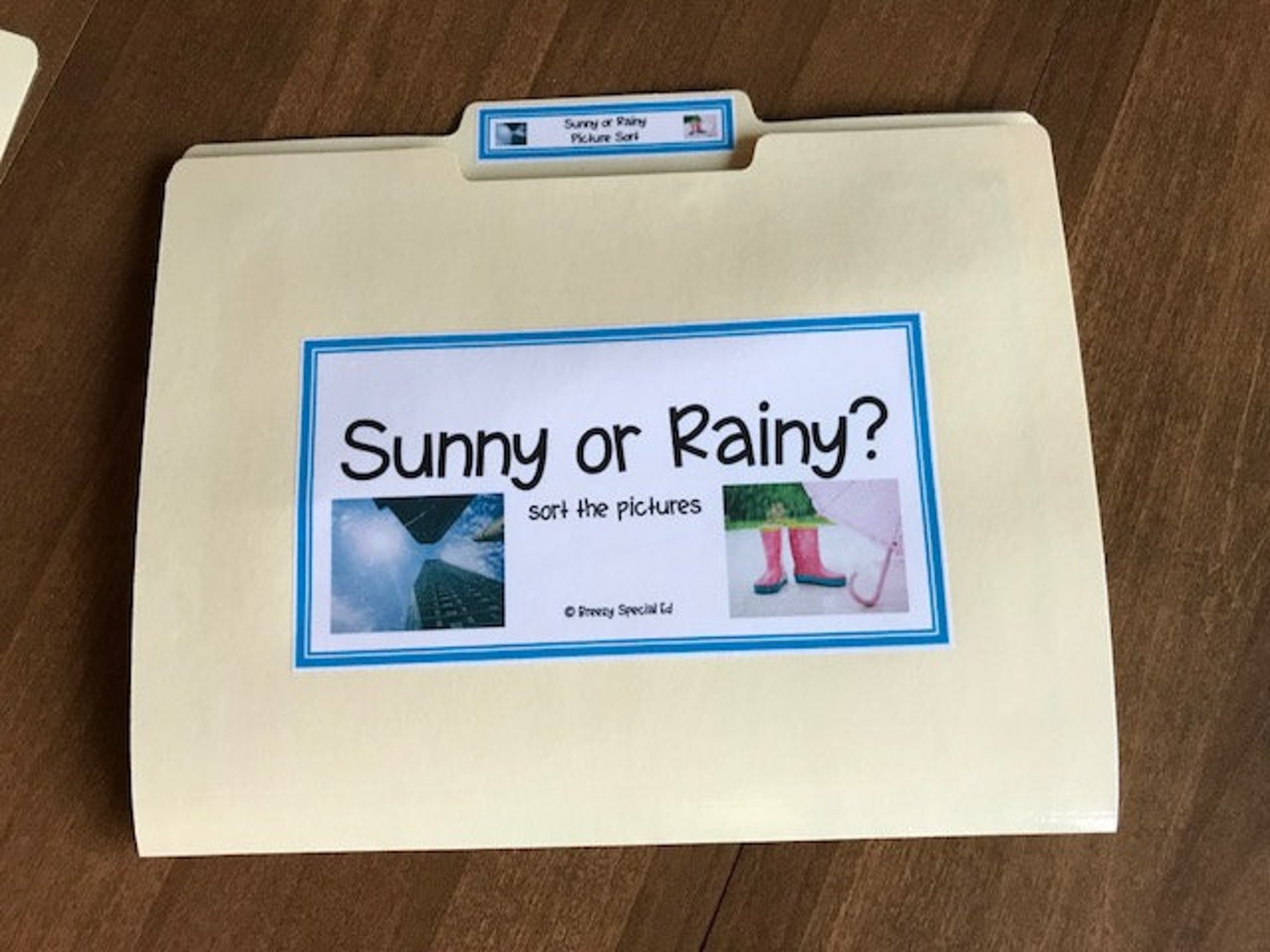 Weather Life Skills File Folders 9 Pk | Etsy