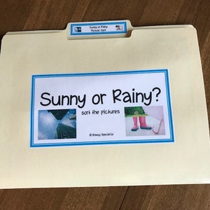 Weather Life Skills File Folders (9 Pk) - Etsy