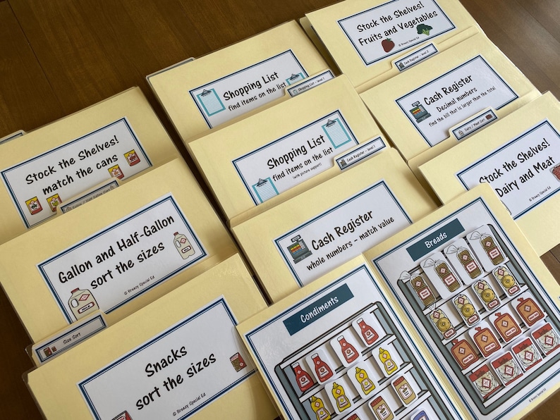Grocery Store Life Skill File Folders for Special Education (10pk) - Etsy