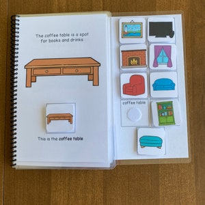 Living Room Vocabulary Life Skills Adaptive Booklet W Task Cards ...