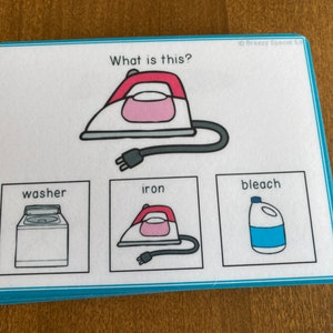 Laundry Vocabulary Life Skills Adaptive Booklet W Task Cards (special ...