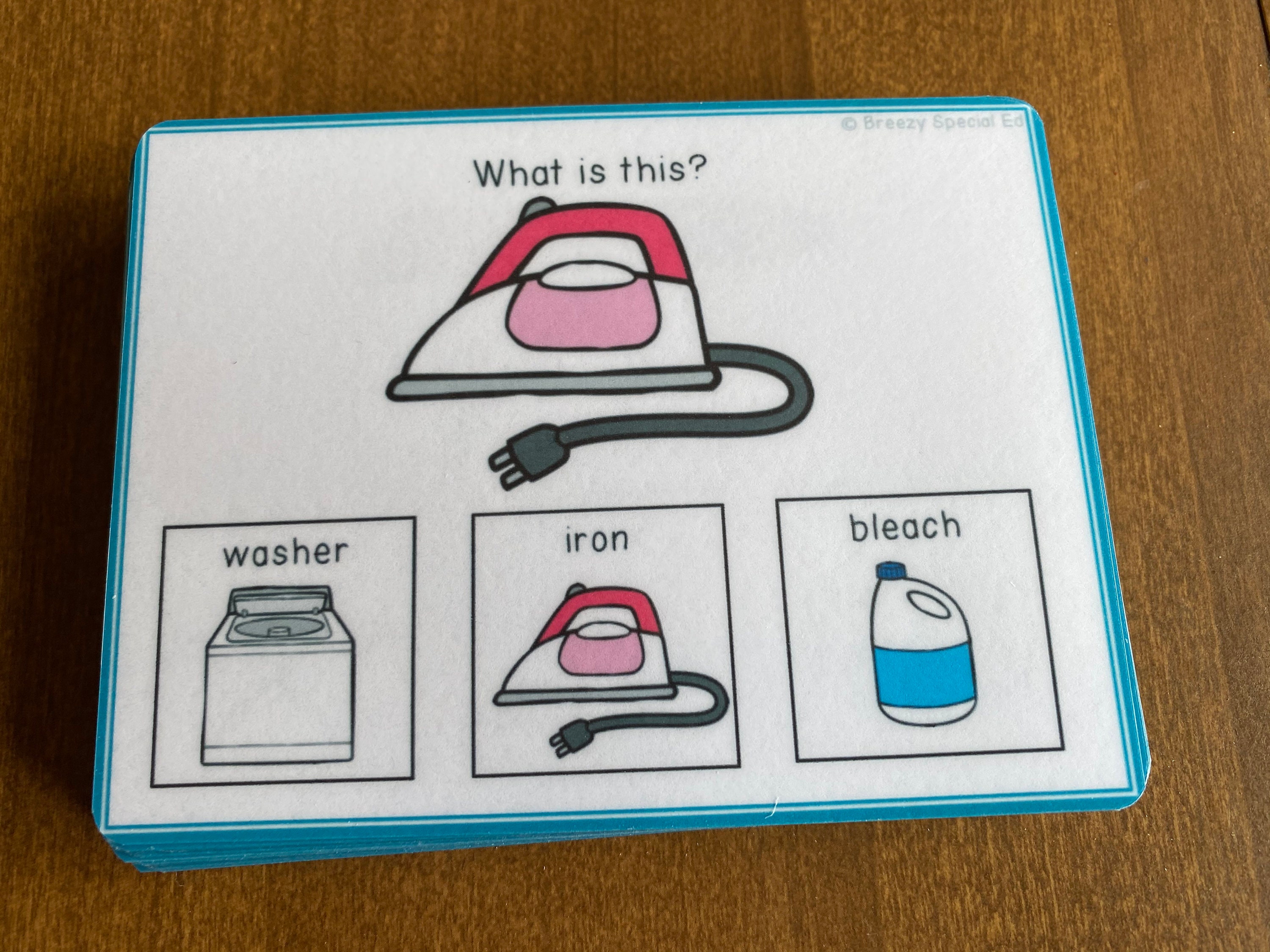 Laundry Vocabulary Life Skills Adaptive Booklet w Task Cards | Etsy
