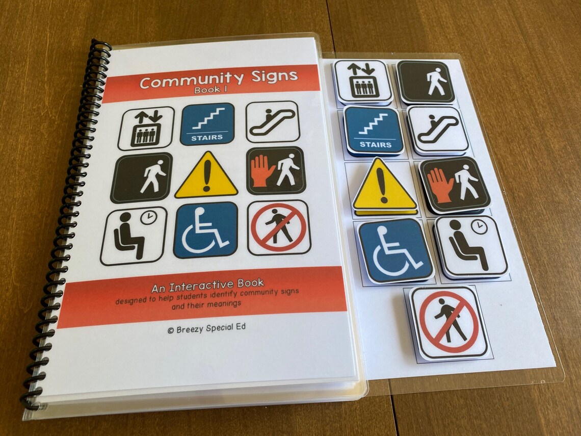 Community Signs Adapted Books for Life Skill Special Education - Etsy