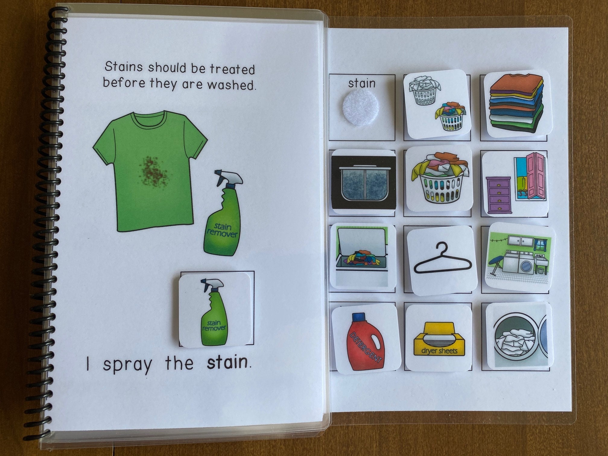 Laundry Task Analysis and Interactive Book for Special Ed With | Etsy
