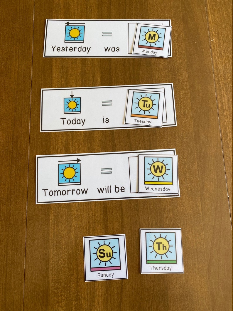 Color Coded Calendar Visuals for Special Education With Bonus | Etsy