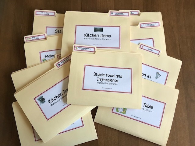 Special Education Kitchen / Cooking Life Skill File Folders | Etsy