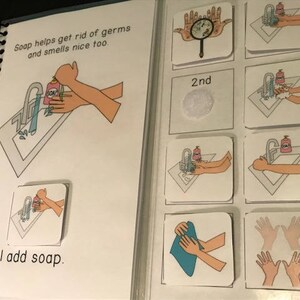 Germs and Washing Hands Interactive/adapted Books for Special Ed - Etsy