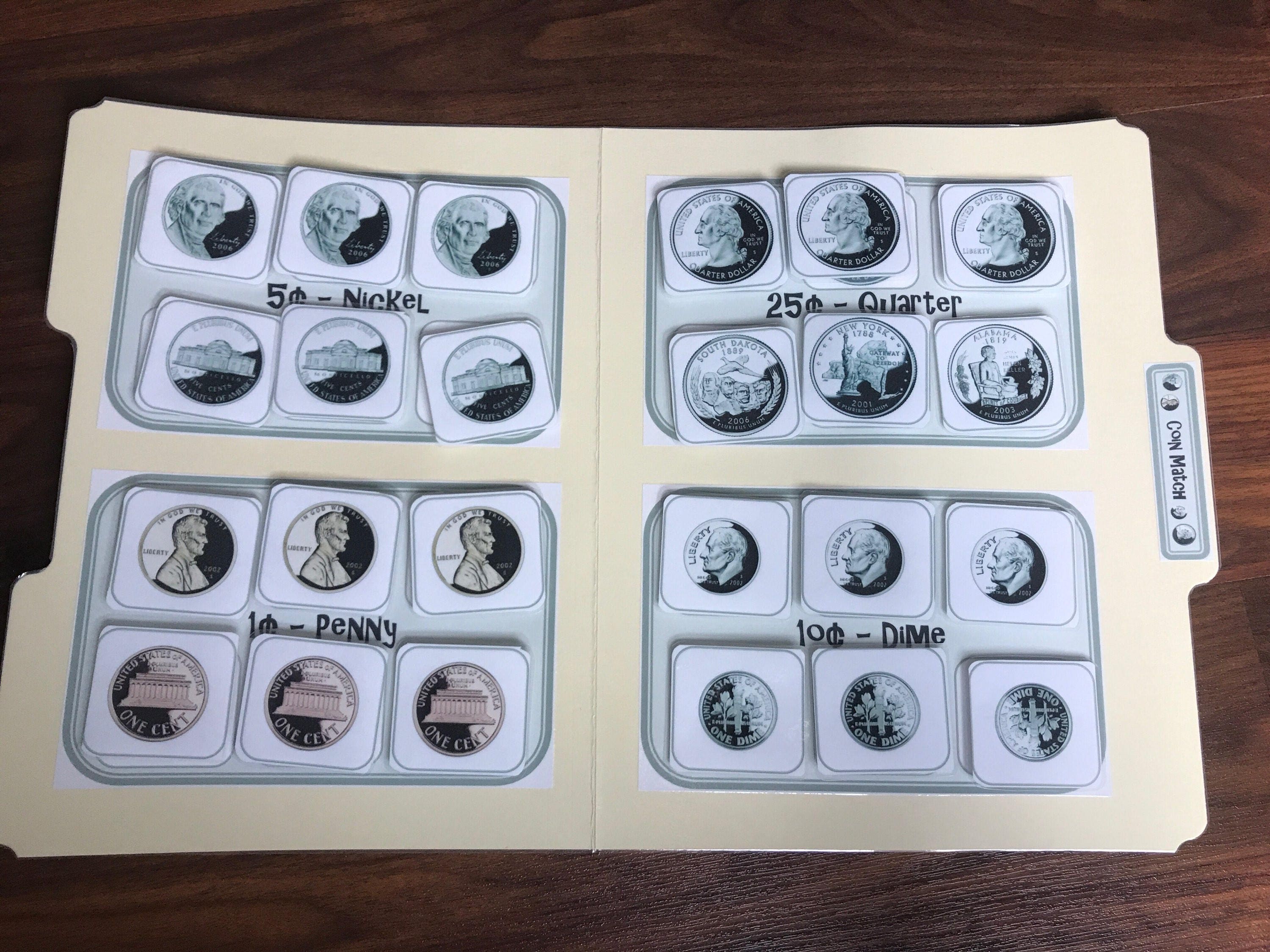 Coin Identification Money Math File Folders for Special - Etsy