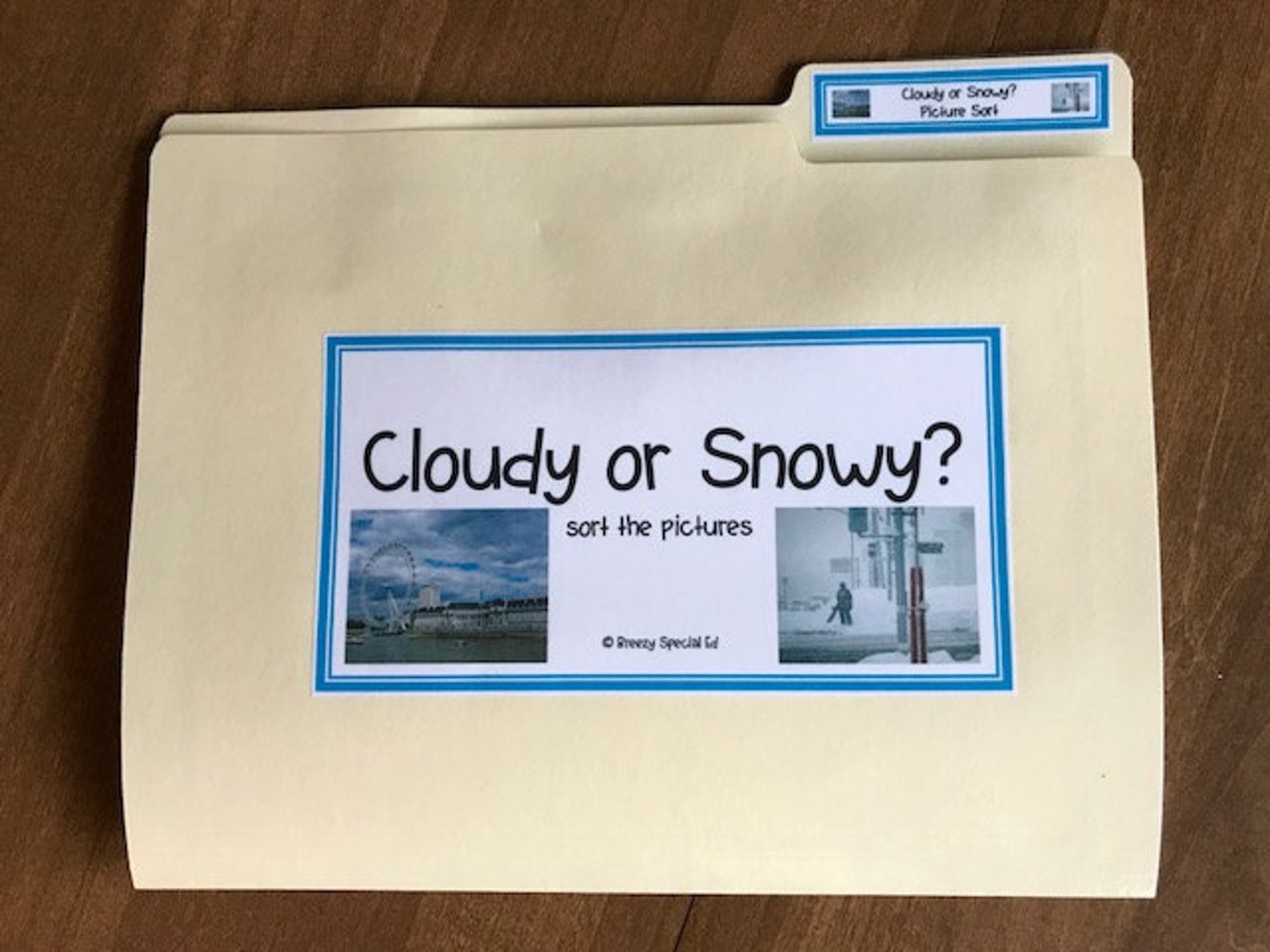 Weather Life Skills File Folders 9 Pk | Etsy