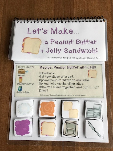 Visual Recipes for Peanut Butter and Jelly Sandwich and More - Etsy