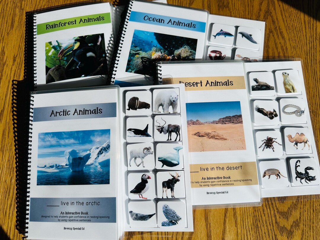 Animal Habitats Adapted Books for Special Education - Etsy