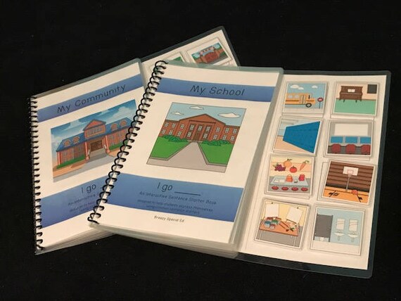 My Community and My School Sentence Starter Adapted Books I | Etsy