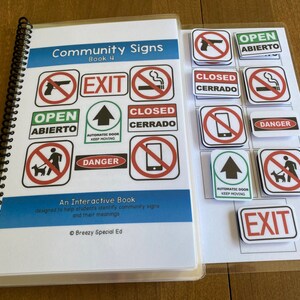 Community Signs Adapted Books for Life Skill Special Education (4 Pk ...
