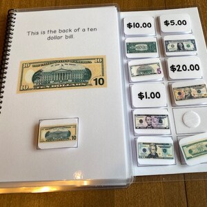 Money Bills/coins ID Adapted Books for Special Education - Etsy