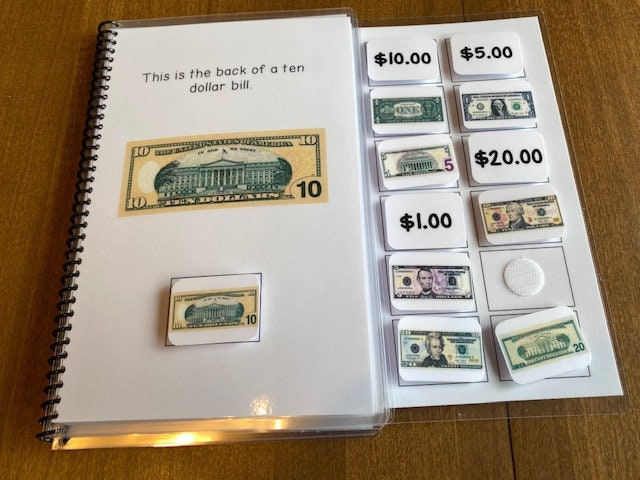 Money Bills/coins ID Adapted Books for Special Education - Etsy