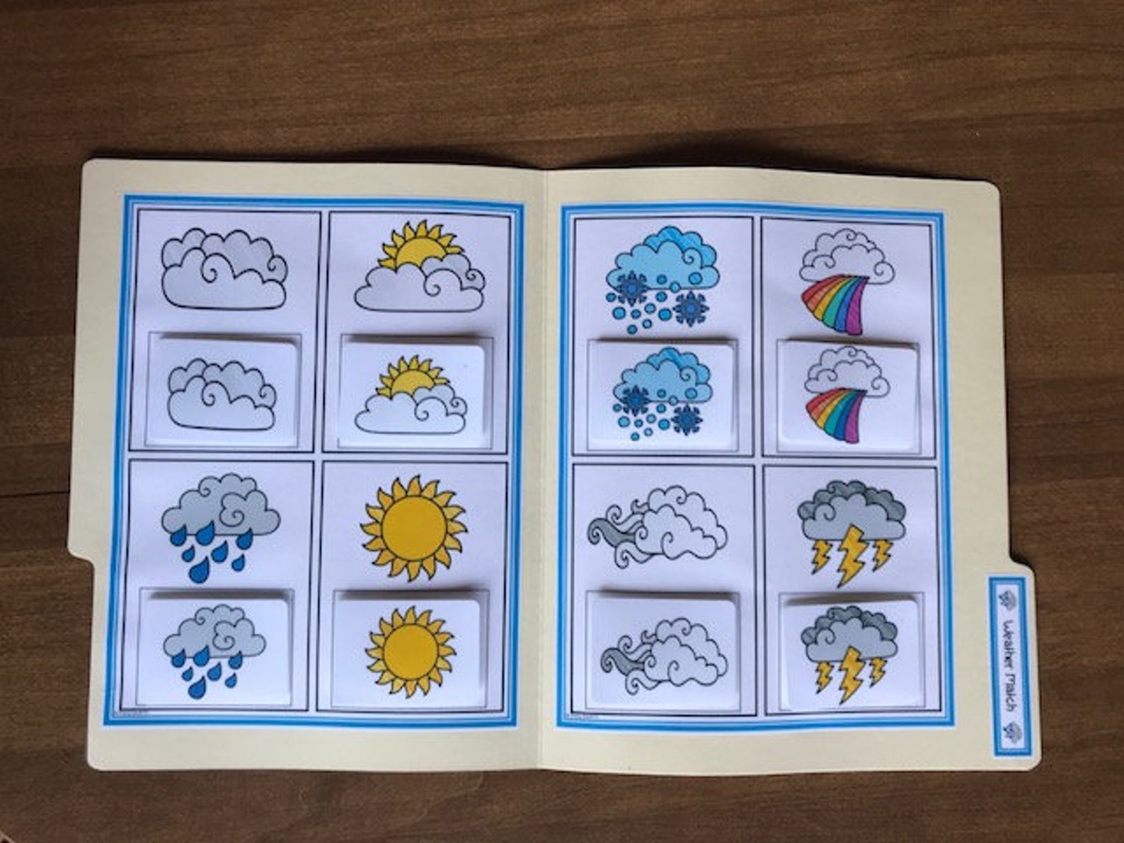 Weather Life Skills File Folders 9 Pk | Etsy