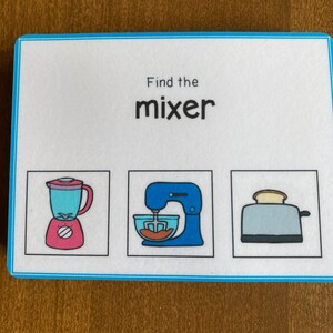 Kitchen Vocabulary Life Skills Adaptive Booklet W Task Cards (special ...