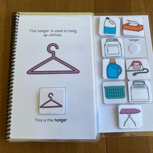 Laundry Vocabulary Life Skills Adaptive Booklet W Task Cards (special ...