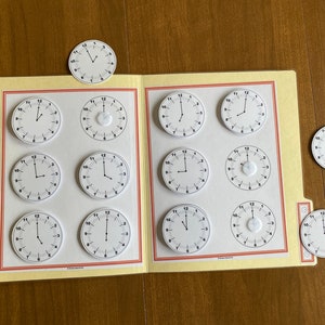 Telling Time File Folders for Special Education With Color Support (10 ...