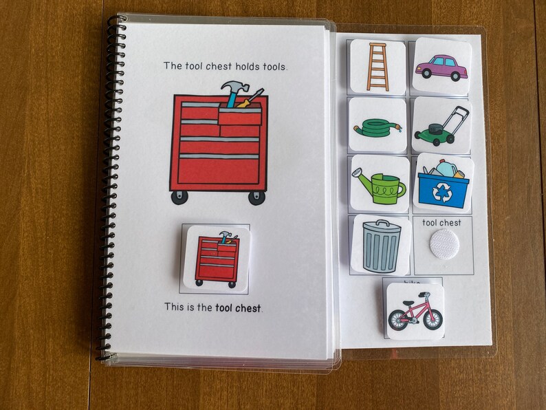 Garage Vocabulary Life Skills Adaptive Booklet W Task Cards | Etsy