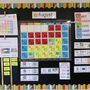 Color Coded Calendar Visuals for Special Education With Bonus ...