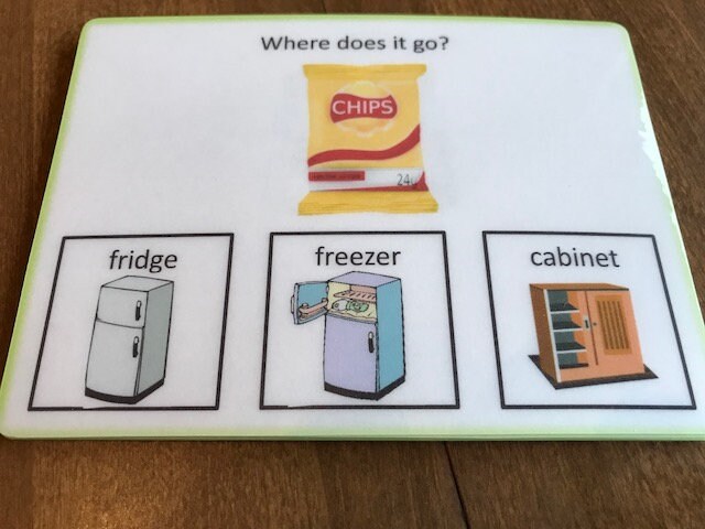Visual Task Cards - Where Do We Store Food? - Etsy