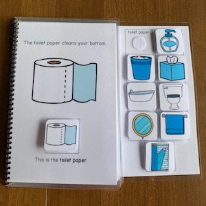 Bathroom Vocabulary Life Skills Adaptive Booklet W Task Cards (special ...