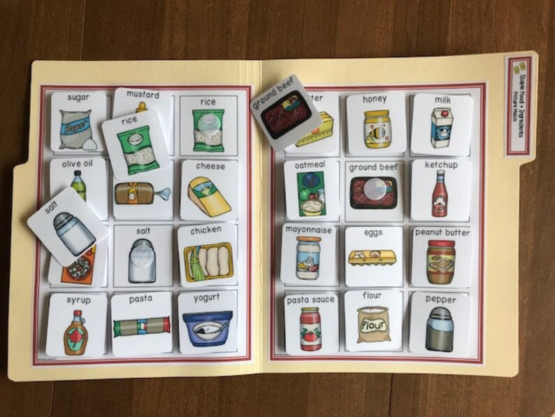 Special Education Kitchen / Cooking Life Skill File Folders - Set #2 ...