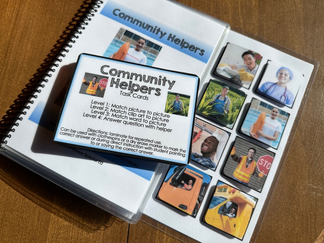 Community Helpers (vol 2) Adapted Book With Task Cards - Etsy