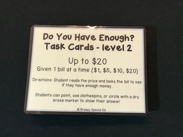 Do You Have Enough Money Level 2 Money Math Task Cards for - Etsy