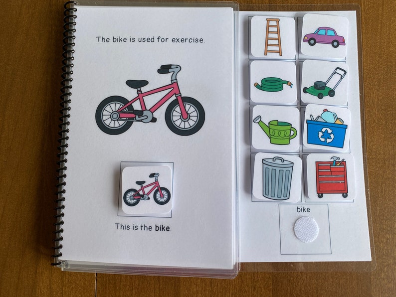 Garage Vocabulary Life Skills Adaptive Booklet W Task Cards | Etsy