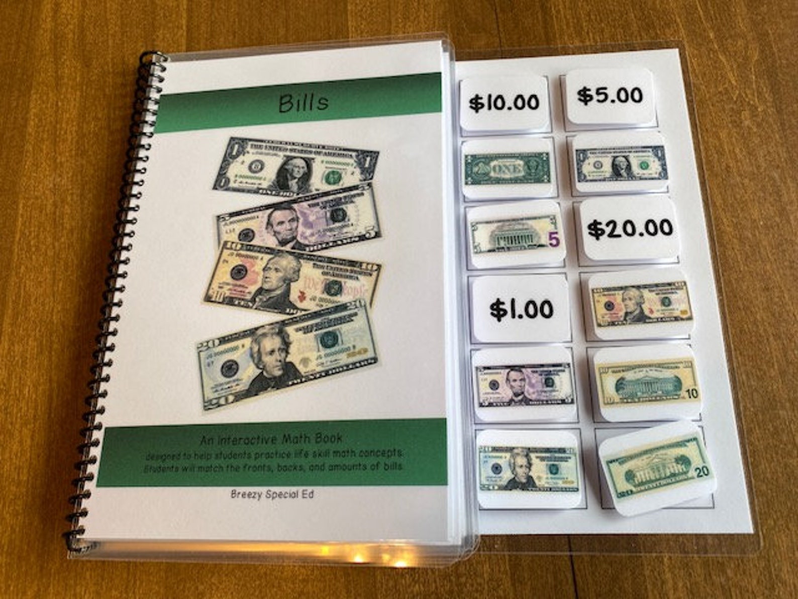Money Bills/coins ID Adapted Books for Special Education - Etsy