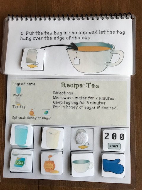 Interactive Cooking Lessons/visual Recipes: Hot Cocoa and Tea | Etsy