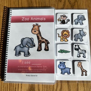 Zoo Animals and USA Sentence Starter Adapted Books (I See) - Etsy