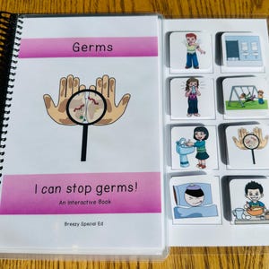 Germs and Washing Hands Interactive/adapted Books for Special Ed - Etsy