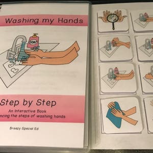Germs and Washing Hands Interactive/adapted Books for Special Ed - Etsy
