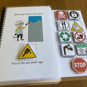 Community Signs Adapted Books for Life Skill Special Education (4 Pk ...