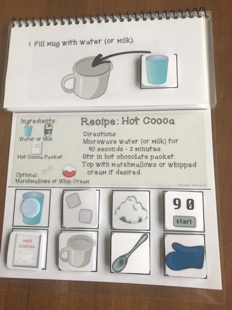 Interactive Cooking Lessons/visual Recipes: Hot Cocoa and Tea | Etsy